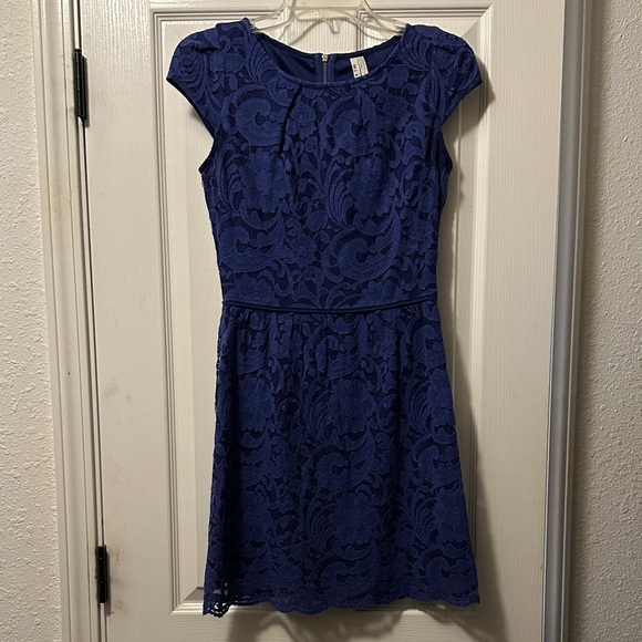 miami | Dresses | Miami Blue Lace Midi Dress | Poshmark